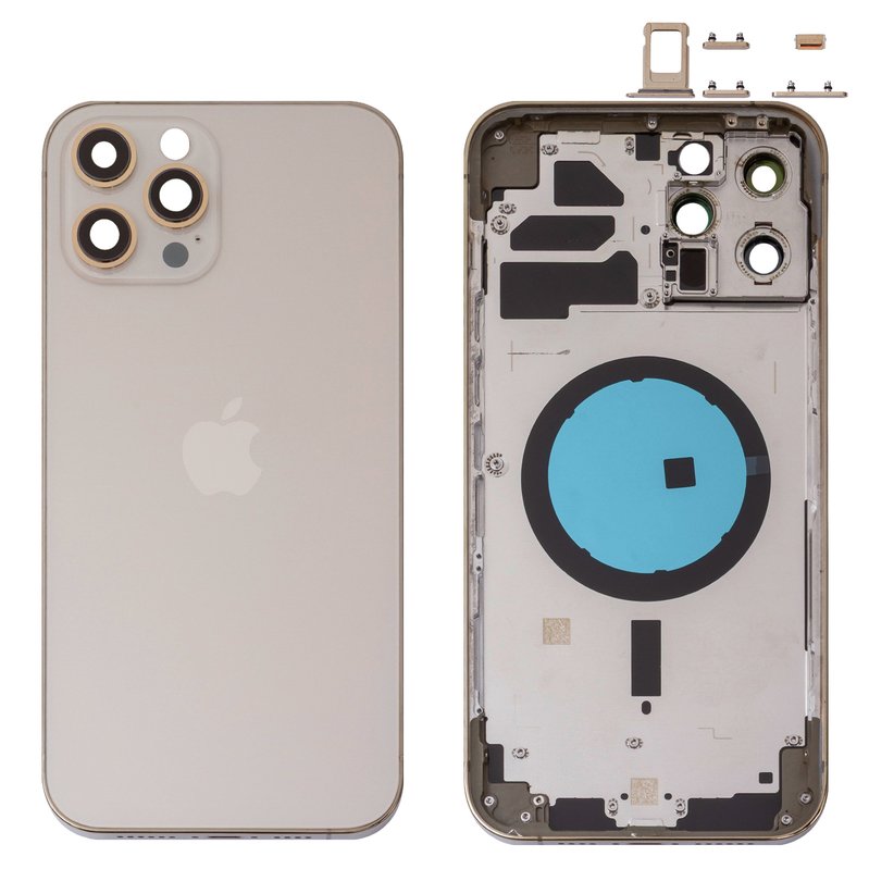 Carcasa puede usarse con iPhone 12 Pro Max, dorado, con sujetador de ...
